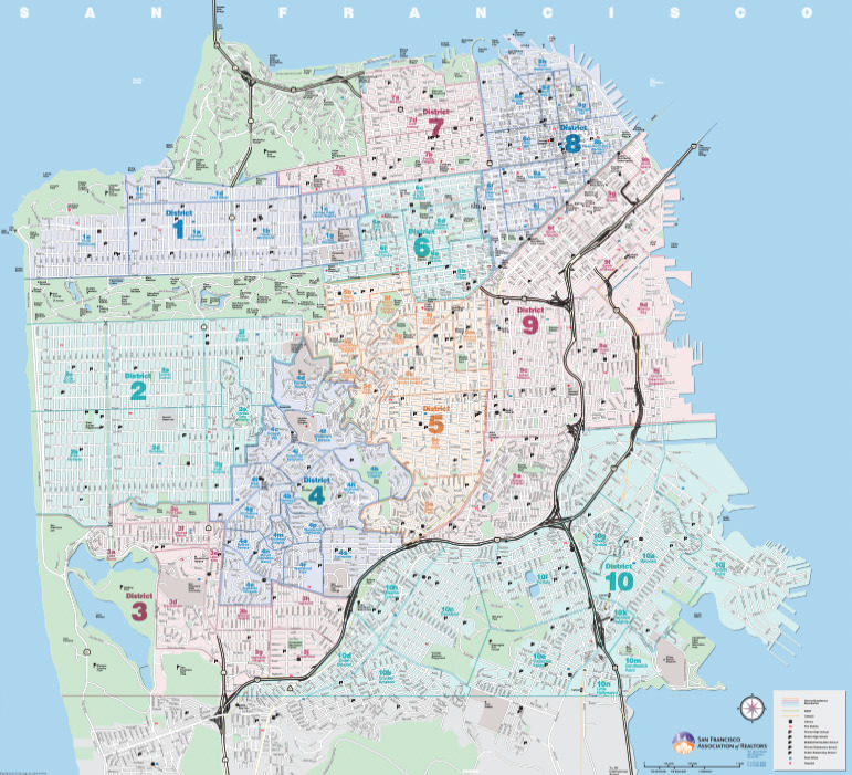 San Francisco Financial District Map Neighborhood Maps Of San